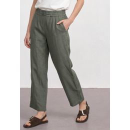 Stoffhose Cecil, Damen, Gr. 32, L&auml;nge 26, bound gr&uuml;n, Stoff, 100% Leinen, unifarben, loose fit 7/8-L&auml;nge, Hosen Stoffhose, mit Wide Legs