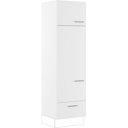 K&uuml;hlumbauschrank IMPULS K&Uuml;CHEN "Valencia & Tirana", Breite/H&ouml;he: 60/205,1 cm, mit Soft-Close", wei&szlig;, B:60cm H:205,1cm T:57,6cm, Dekorfolie, Holzwerkstoff, Schr&auml;nke, vormontiert, mit Auszug, mit Dreht&uuml;ren
