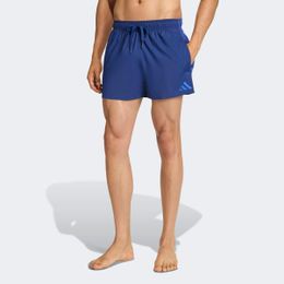 Badeshorts adidas Performance "3S BLD SH 3IN", Herren, Gr. M, N-Gr, dunkelblau, semi lucid blau, Gewirkt, Obermaterial: 100% Polyester, Badehosen Badeshorts
