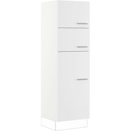 K&uuml;hlumbauschrank IMPULS K&Uuml;CHEN "Valencia & Tirana", Breite/H&ouml;he: 60/190,7 cm", wei&szlig;, B:60cm H:190,7cm T:57,6cm, Dekorfolie, Holzwerkstoff, Schr&auml;nke, vormontiert, mit Dreht&uuml;ren