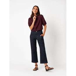 7/8-Jeans Toni, Damen, Gr. 44, N-Gr, blau rinsed, Denim/Jeans, Obermaterial: 97% Baumwolle, 3% Elasthan, unifarben, regular fit lang, Jeans, mit Stretch und im Cargo-Stil