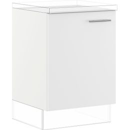 Unterschrank IMPULS K&Uuml;CHEN "Valencia & Tirana", in drei Breiten, H&ouml;he: 72,3 cm", wei&szlig;, B:60cm H:72,3cm T:57,6cm, Dekorfolie, Holzwerkstoff, Schr&auml;nke, Unterschrank, vormontiert, mit Dreht&uuml;r, mit zwei verstellbaren Fachb&ouml;den