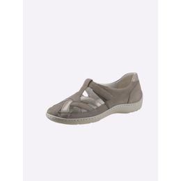 Waldl&auml;ufer Klettschuh WALDL&Auml;UFER, Damen, Gr. 4,5, grau, Nubukleder, Basic, Schuhe Klettschuh