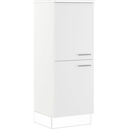 K&uuml;hlumbauschrank IMPULS K&Uuml;CHEN "Valencia & Tirana", Breite/H&ouml;he: 60/147,5 cm", wei&szlig;, B:60cm H:147,5cm T:57,6cm, Dekorfolie, Holzwerkstoff, Schr&auml;nke, vormontiert, mit zwei Dreht&uuml;ren