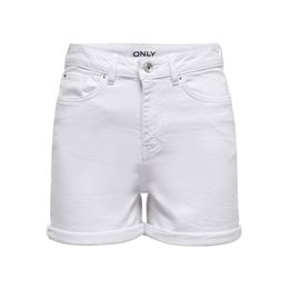 Jeansshorts Only "ONLJOSEPHINE", Damen, Gr. S, N-Gr, wei&szlig; denim, Denim/Jeans, Obermaterial: 99% Baumwolle, 1% Elasthan, unifarben, kurz, Jeans Jeansshorts, Baumwollmischung, regular fit