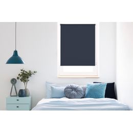 Seitenzugrollo mydeco "Win" Gr. 4, blau (blau, wei&szlig;), B:75cm H:160cm, Polyester, Rollos, Seitenzugrollo, bis Breite 120cm