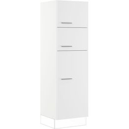 K&uuml;hlumbauschrank IMPULS K&Uuml;CHEN "Valencia & Tirana", Breite/H&ouml;he: 60/190,7 cm", wei&szlig;, B:60cm H:190,7cm T:57,6cm, Dekorfolie, Holzwerkstoff, Schr&auml;nke, vormontiert, mit Dreht&uuml;ren