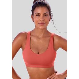 active by Lascana Sport-BH LASCANA ACTIVE, Damen, Gr. M/40, N-Gr, rot (rosenholz), Microtouch, Obermaterial: 75% Polyamid, 25% Elasthan, BHs Sport-BH, ohne B&uuml;gel, mit extraweichem Padding - ideal auch f&uuml;r Yoga