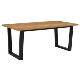 Esstisch OTTO HOME "Marne", beige (naturfarben, schwarz), B:180cm H:72,5cm T:90cm, Tische, Rechteckiger Esstisch Esstisch