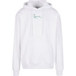 Kapuzensweatshirt Karl Kani "Karl Kani Small Signature Green Logo Hoodie", Herren, Gr. XL, wei&szlig;, 100% Baumwolle, Sweatshirts