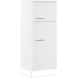 K&uuml;hlumbauschrank IMPULS K&Uuml;CHEN "Valencia & Tirana", Breite/H&ouml;he: 60/147,5 cm", wei&szlig;, B:60cm H:147,5cm T:57,6cm, Dekorfolie, Holzwerkstoff, Schr&auml;nke, vormontiert, mit zwei Dreht&uuml;ren
