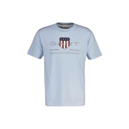 T-Shirt Gant "T-Shirt REG ARCHIVE SHIELD 1er Pack", Herren, Gr. L, blau (blau (fresh blau)), Obermaterial: 100% Baumwolle CO., Shirts T-Shirt