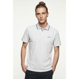 Jack & Jones Poloshirt JACK & JONES "JJBLAZE POLO SS", Herren, Gr. L, wei&szlig; melange, Jersey, Obermaterial: 60% Baumwolle, 40% Polyester, meliert, regular fit, Shirts