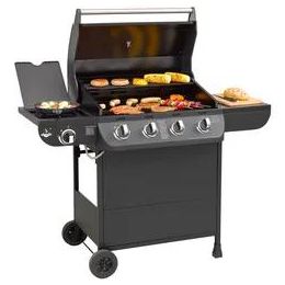 Gasgrill El Fuego "Columbus 4+1", schwarz, B:130cm H:108cm T:58cm, Grills, BxTxH: 130x58,5x107,5 cm, Topseller