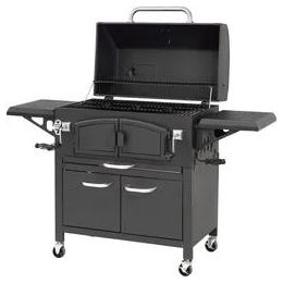 Smoker El Fuego "Grand Ontario", schwarz, B:154cm H:131cm T:68cm, Grills, BxTxH: 154x68,5x131 cm
