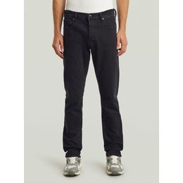 G-Star Raw Regular-fit-Jeans G-STAR "3301 Regular Tapered Jeans", Herren, Gr. 29, L&auml;nge 34, washed schwarz, Obermaterial: 98% Baumwolle, 2% Elasthan, Jeans