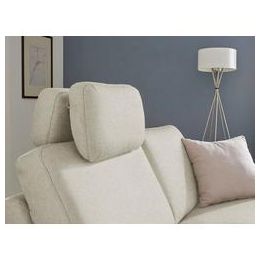 Ecksofa 3C Candy "Mainau modern und elegant, mit gutem Sitzkomfort, L-Form", grau (platin), B:257cm H:89cm T:220cm, Struktur ( 100% Polyester);Luxus-Microfaser weich: 98% Polyester, 2% Nylon, ;Struktur weich (mit Wasser zu reinigen): 16% Baumwolle, 79% Polyester, 5% Polyacryl, Sofas, Ecksofa, wahlweise mit elektrischer Relaxfunktion, Federkern