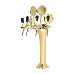 ich-zapfe Komplett Set - Schanks&auml;ule, Bierzapfs&auml;ule Gold 4-leitig, elegant, "Topp-Qualit&auml;t!"