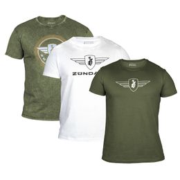 Z&uuml;ndapp 3 Z&uuml;ndapp T-Shirt mit Print retro f&uuml;r Herren oder Damen S - XXL Dreierpack Basic Shirt unisex 100 % Baumwolle