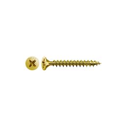 Spax Universalschraube 5 x 50 mm Senkkopf Kreuzschlitz Z Vollgewinde 4CUT YELLOX A2L (1081020500503)