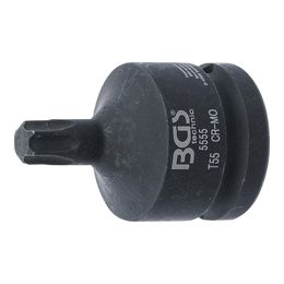 BGS-technic BGS Kraft-Bit-Einsatz 5555, Antrieb Innenvierkant 20 mm (3/4"), T-Profil (f&uuml;r TX) T55 ; BGS technic)
