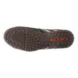 Sneaker Geox "U SNAKE", Herren, Gr. 39, grau (dunkelgrau), Textil, Veloursleder, Schuhe Sneaker, Freizeitschuh, Schn&uuml;rschuh mit Geox Spezial Membran