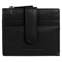 Geldb&ouml;rse Bruno Banani "SAMEA", Herren, schwarz, Leder, leicht gl&auml;nzend, unifarben, Kleinlederwaren, echt Leder