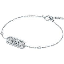 Armband Michael Kors "Schmuck Geschenk Silber 925 Armkette PAV&Eacute; EMPIRE LINK", silber (silberfarben, kristallwei&szlig;, kristallwei&szlig;), Armb&auml;nder, Damen, 18cm, Silber 925 (Sterlingsilber), Armband, mit Zirkonia (synth.)