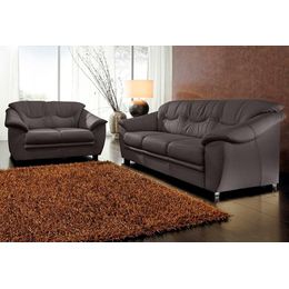 Sit & More Polstergarnitur SIT & MORE "Savona, B: 148 bzw. 198 cm", braun (mokka), H:90cm T:90cm, Sitzm&ouml;bel-Sets, Set: 2- & 3er-Sofa, mit Federkern