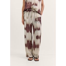 Stoffhose Bugatti, Damen, Gr. 40, Normalgr&ouml;&szlig;en, 970, bordeaux, 100% Viskose, bedruckt, normal, Hosen Stoffhose, mit grafischem Print aus Viskose