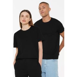 Rundhalsshirt Harlem Soul, Herren, Gr. XS, schwarz (schwarz, schwarz), Single Jersey, Material: 100% Baumwolle, unifarben, regular fit normal, Rundhals, eingesetzt gerader Abschluss, Shirts Rundhalsshirt, aus Baumwolle