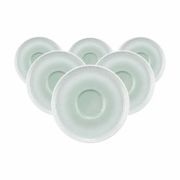 Untertasse Seltmann Weiden "Kombi-Untertassen Sento Home &oslash; 16,2 cm 6er Set", gr&uuml;n (aura mint), B:16,2cm H:2cm L:16,2cm T:16,2cm &Oslash;:16,2cm, Speiseteller, Sp&uuml;lmaschinengeeignet, Mikrowellengeeignet, Ofenfest, Salamandergeeignet, K&uuml;hlschrankgeeignet, Gefrierschrankgeeignet