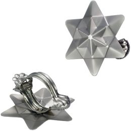 Dekoklammer Liedeco "Orbit", grau (chromfarben), 2 Stk., Metall, Gardinenbefestigungen, f&uuml;r Gardinen, Vorh&auml;nge