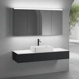 neoro n50 M&ouml;belanlage B: 160 cm mit 3 Ausz&uuml;gen, Waschtisch B: 58 cm wei&szlig; matt, mit Spiegelschrank f&uuml;r die Schweiz,,
