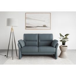 2-Sitzer DOMO collection "Pina, schmale Armlehnen, mit Federkern, kompakt & elegant", blau (petrol), B:159cm H:95cm T:88cm, 100% Polyester, Sofas, Hoher Sitzkomfort, Luxus-Microfaser Lederoptik, petrol, Breite 159 cm