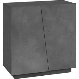 Schuhkommode Home Affaire "Vega", grau (zementfarben), B:80cm H:86cm T:38cm, Holzwerkstoff, Sideboards, Schuhkommode