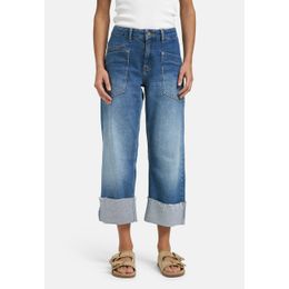 Smith & Soul Regular-fit-Jeans SMITH & SOUL, Damen, Gr. 28, denim, Denim/Jeans, Material: 98% Baumwolle, 2% Elasthan, Abriebeffekte, regular fit, Jeans, mit Krempelsaum