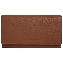 Geldb&ouml;rse Bruno Banani "SAMEA", Damen, cognac, Leder, leicht gl&auml;nzend, unifarben, Kleinlederwaren, echt Leder