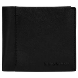 Geldb&ouml;rse Bruno Banani, Herren, schwarz, Leder, leicht gl&auml;nzend, unifarben, Kleinlederwaren, echt Leder