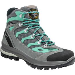 Wanderschuh Grisport "Schn&uuml;rstiefel Gritex", Damen, Gr. 37, grau (hellgrau, t&uuml;rkis), Obermaterial: 100% Rindnubukleder CNU., Schuhe Wanderschuh