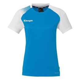 T-Shirt Kempa "Shirt Ambition 28 Women", Damen, Gr. L, blau (Kempablau, wei&szlig;), Obermaterial: 100% Polyester Pol. recyc.., Shirts T-Shirt