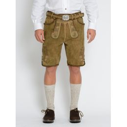 Trachtenhose JCC "31023204", Herren, Gr. 50, Normalgr&ouml;&szlig;en, beige (sand), Obermaterial: 100% Ziegenvelours; Schnalle aus Metall, Hosen Trachtenhose