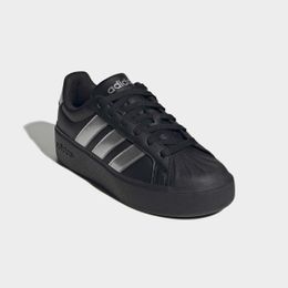 Plateausneaker adidas Sportswear "STREETTALK BOLD KIDS", M&auml;dchen, Gr. 35,5, core schwarz, silber metallic, core schwarz, Synthetik, Schuhe Plateausneaker, f&uuml;r Kinder & Jugendliche