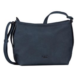 Umh&auml;ngetasche Gabor "Malu", Damen, Gr. B/H/T: 26cm x 21cm x 8,5cm, blau, Polyurethan, Polyurethan (PU), clean, gepflegt, unifarben, Taschen Umh&auml;ngetasche, aus weichem genarbtem Lederimitat mit raffinierten Cut-Outs