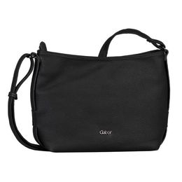 Umh&auml;ngetasche Gabor "Malu", Damen, Gr. B/H/T: 26cm x 21cm x 8,5cm, schwarz, Polyurethan, Polyurethan (PU), clean, gepflegt, unifarben, Taschen Umh&auml;ngetasche, aus weichem genarbtem Lederimitat mit raffinierten Cut-Outs