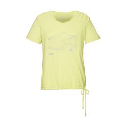T-Shirt Killtec "KOS 497 WMN TSHRT", Damen, Gr. 36, limette, Obermaterial: 88% Polyester, 12% Elasthan, V-Ausschnitt, Shirts T-Shirt, Weiches, strapazierf&auml;higes Funktionsshirt mit Kordelzug