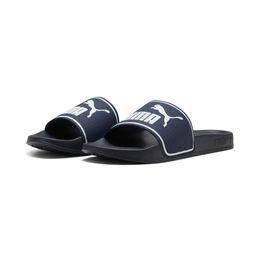 Badesandale Puma "LEADCAT 20 BX", Herren, Gr. 44,5, blau (peacoat, Puma wei&szlig;), Synthetik, unifarben, Schuhe, gepolsterter Lederriemen, geformtes Fu&szlig;bett