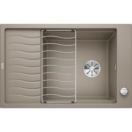 Granitsp&uuml;le Blanco "ELON XL 6 S", braun (tartufo), B:50cm H:19cm T:78cm, Verbundwerkstoff, K&uuml;chensp&uuml;len, erh&auml;ltlich in mehreren Farben, inklusive gratis Edelstahl-Tropfgitter