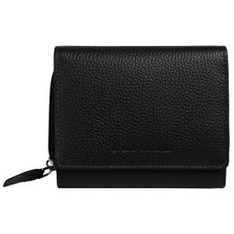 Geldb&ouml;rse Bruno Banani "SAMEA", Damen, schwarz, Leder, leicht gl&auml;nzend, unifarben, Kleinlederwaren, echt Leder