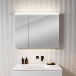 neoro n50 | n50T46 Spiegelschrank B: 100 cm mit 3 T&uuml;ren, mit Beleuchtung, f&uuml;r die Schweiz, BN0487MI,